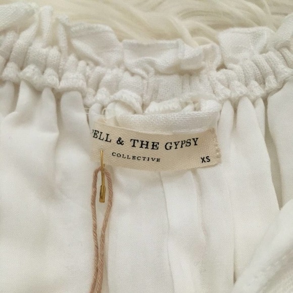 Spell | Pants & Jumpsuits | Spell Milla Romper White Linen Blend Off ...